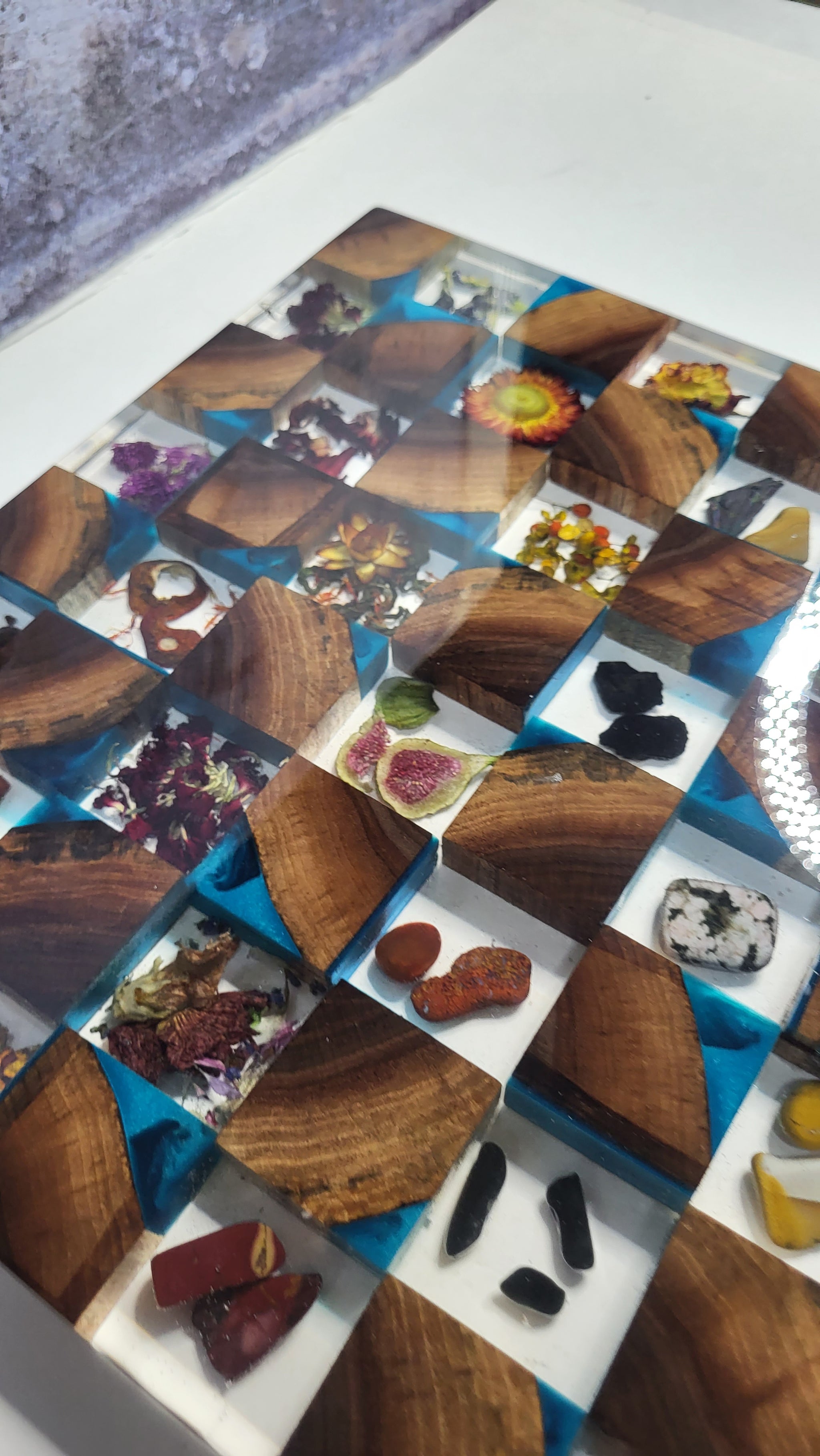 Botanical & Crystal Chess Board – Nita's Fluid Woodworks