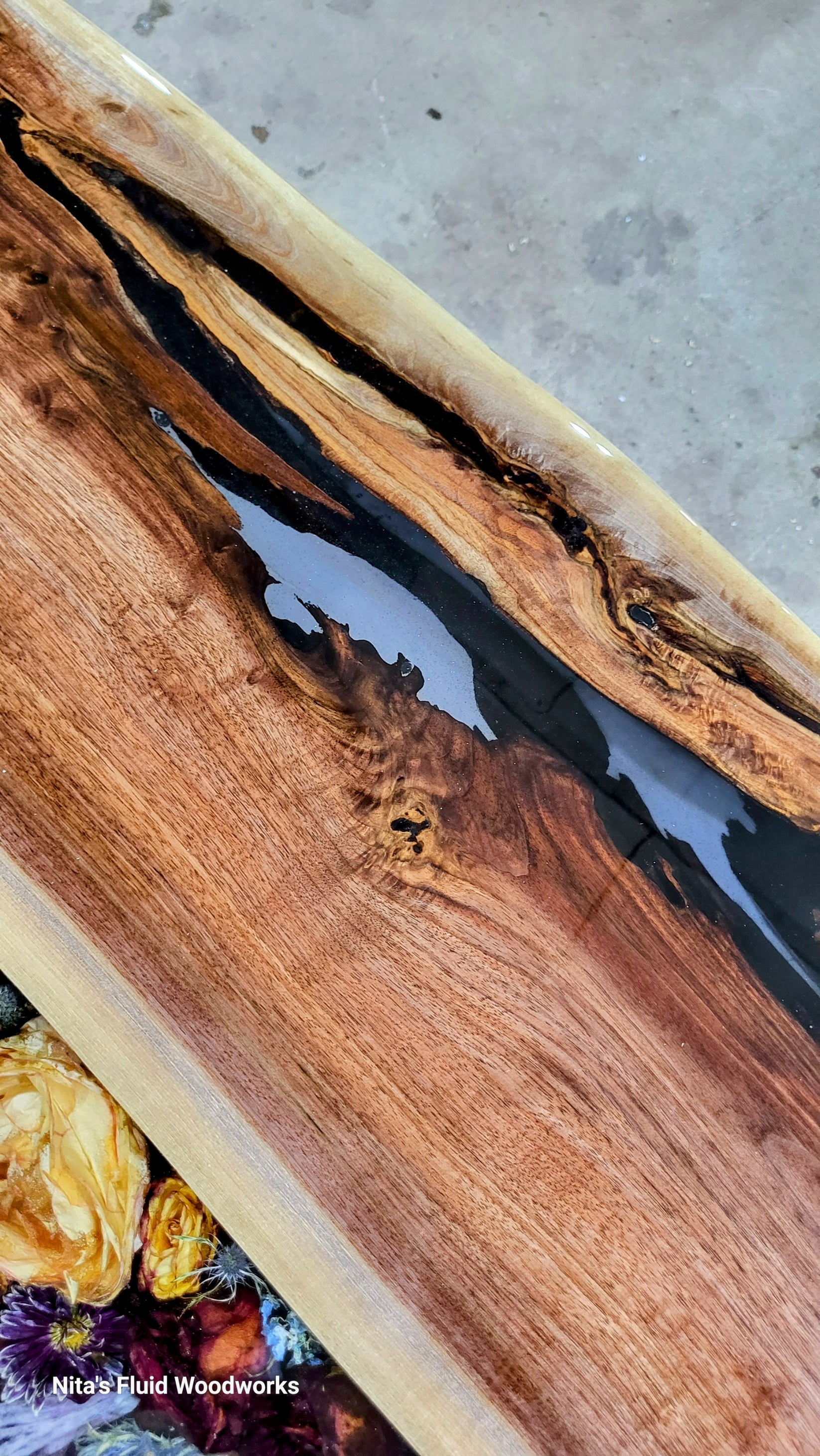 Flower Snake Table – Nita's Fluid Woodworks